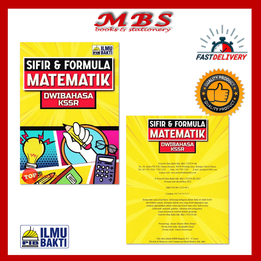 Sifir & Formula Matematik Dwibahasa KSSR (Ilmu Bakti) | Shopee Malaysia
