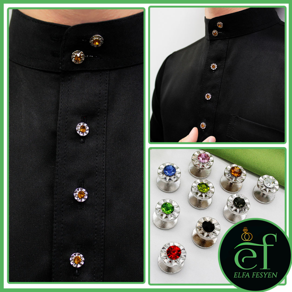 Set Butang Baju Melayu (5Pcs) Butang Baju Melayu Exclusive | Shopee ...