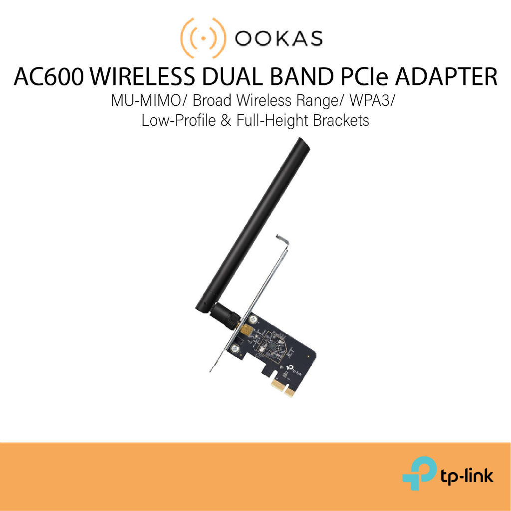 TP-LINK Archer T2E AC600( 2.4Ghz+5Ghz )Wireless Dual Band PCI Express ...
