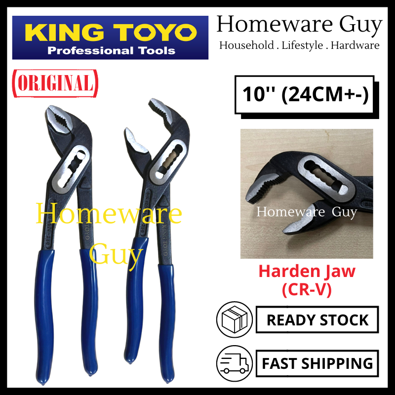(KING TOYO 10'') Water Pump Plier Groove Joint Plier Plumbing Pipe ...