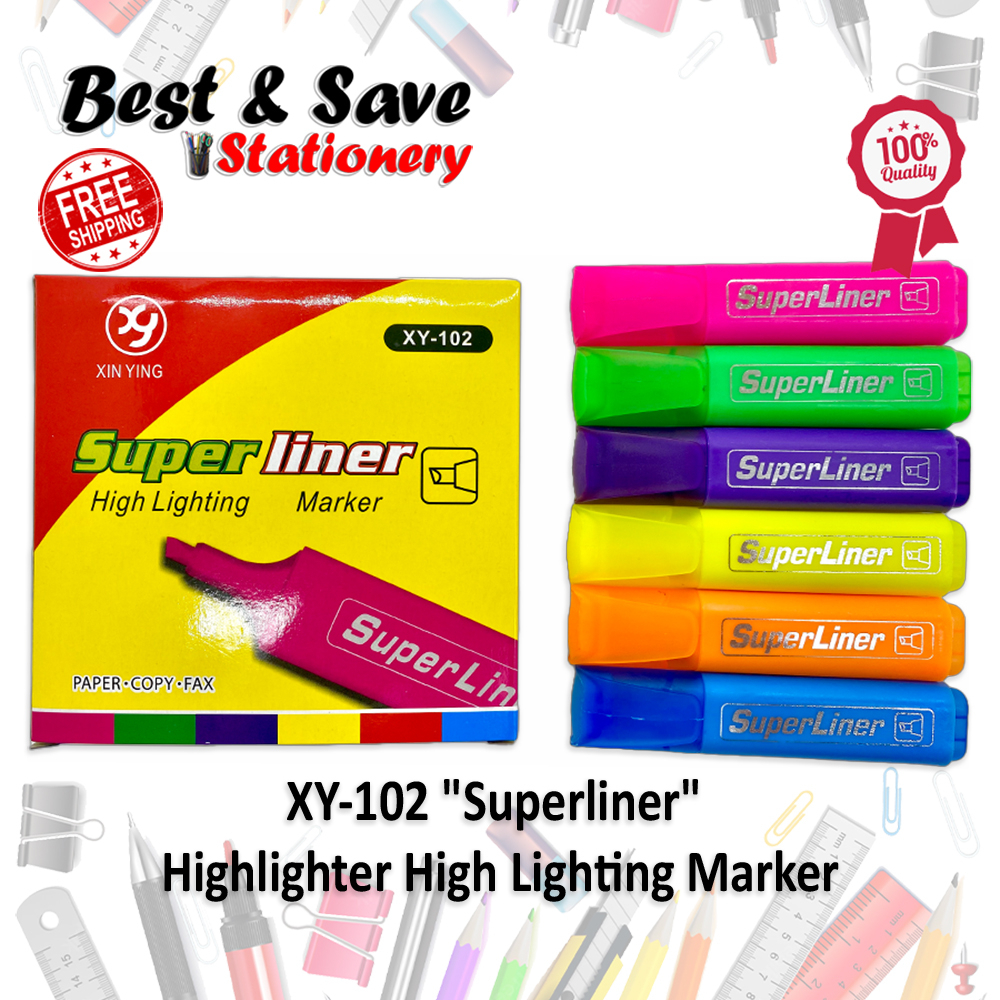 BEST & SAVE XY-102 "Superliner" Highlighter High Lighting Marker ...