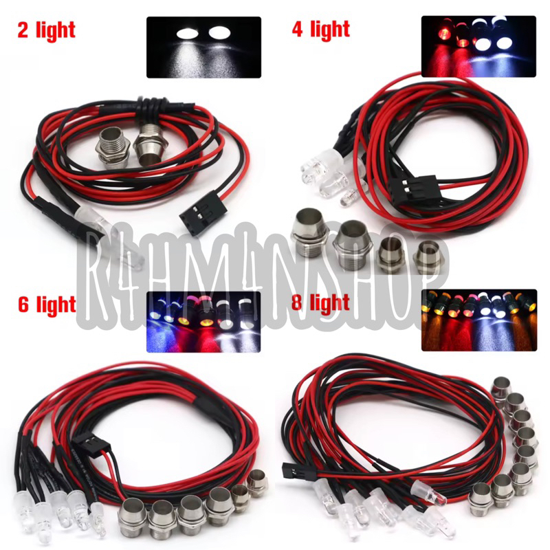 2 / 4 / 6 / 8 Lights 70cm Led RC LED LAMPU LED Lights Lamp body shell ...