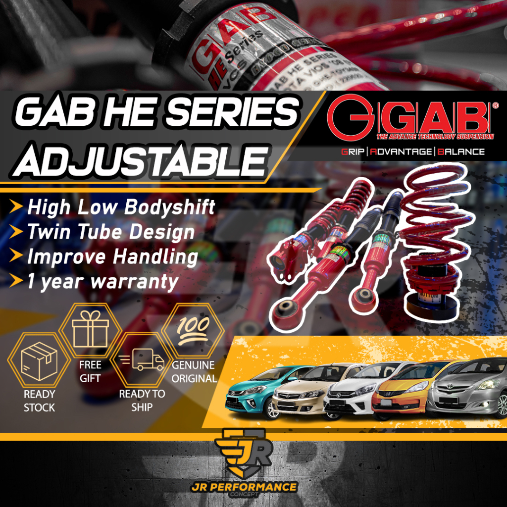 GAB HE Hi Low High Low Body Shift Adjustable Absorber Vios Myvi Bezza ...