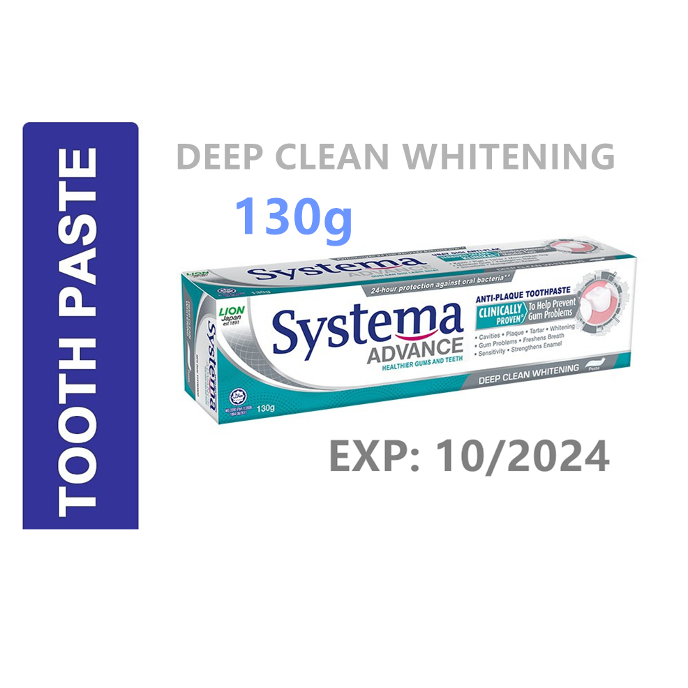 SYSTEMA Advance Anti-Plague Toothpaste - Deep Clean Whitening (130g ...