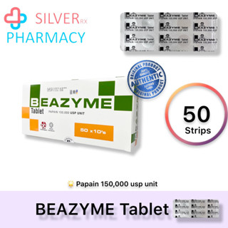 [EXP 10/2025] Beazyme Papain 150,000 USP UNIT 10 Tablets/ Strip ...