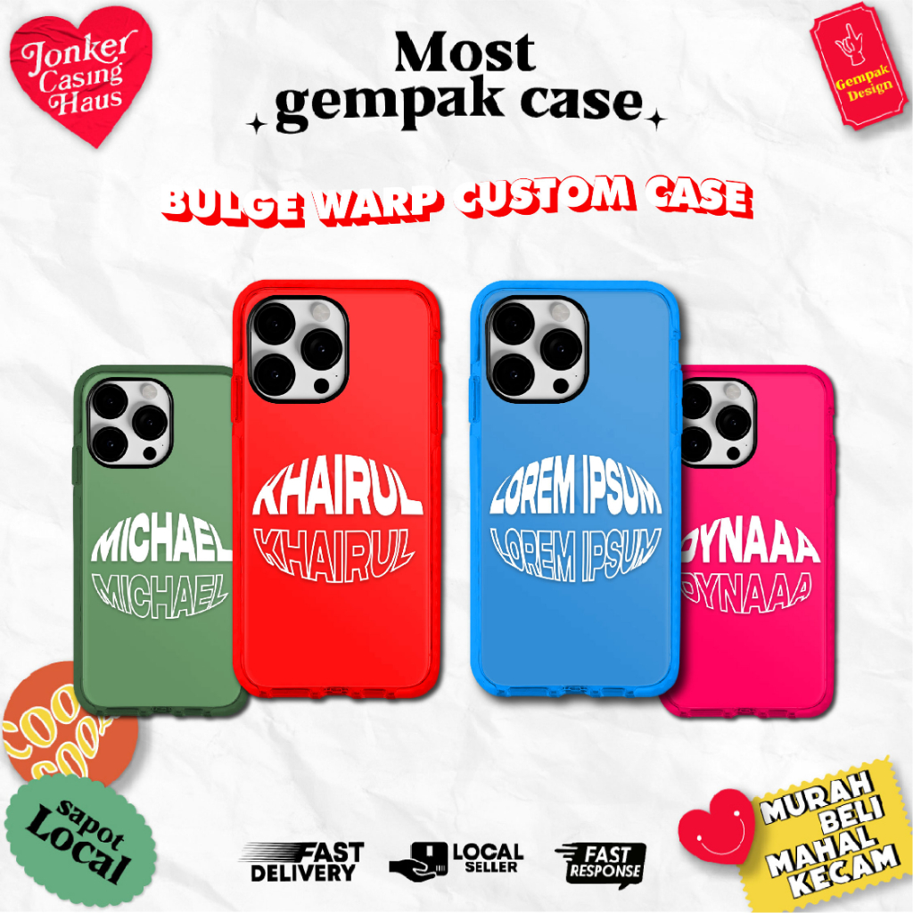 BULGE WARP NAME : CAN CUSTOM YOUR OWN NAME ON SOFT TPU DESIGNATED ...
