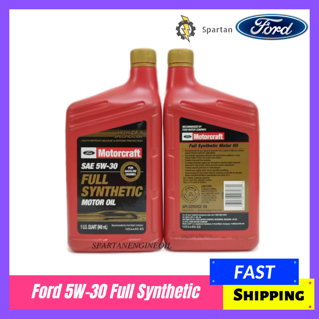 Genuine Ford Motorcraft Engine Oil Fully Synthetic SAE 5W30 5W-30 946ml ...