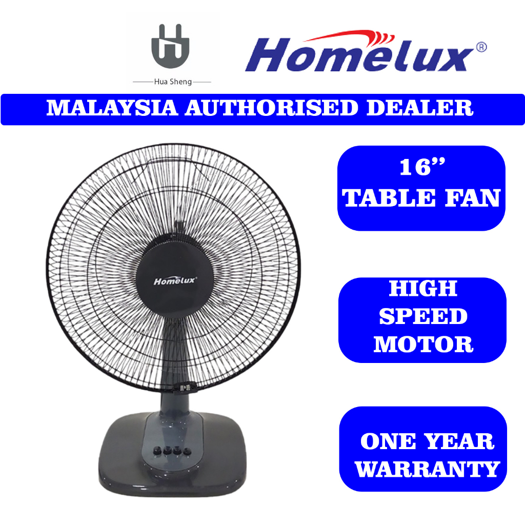 HOMELUX TABLE FAN 12'' / 16'' (HTF-12EC / HTF-16EC) | Shopee Malaysia