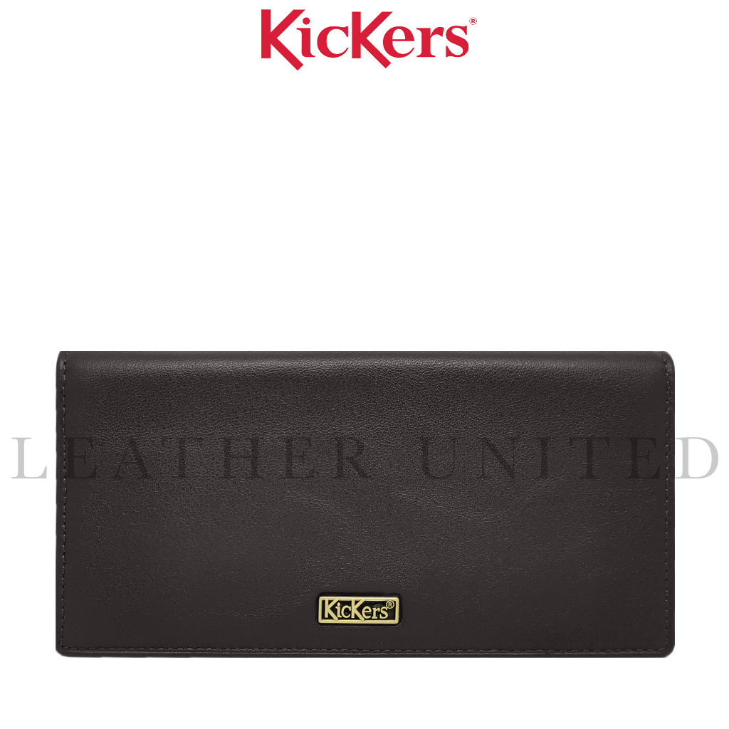 𝐊𝐈𝐂𝐊𝐄𝐑𝐒 𝗦𝗨𝗣𝗘𝗥 𝗗𝗘𝗔𝗟 Genuine Top Grain Leather Unisex Logo Bifold Long ...