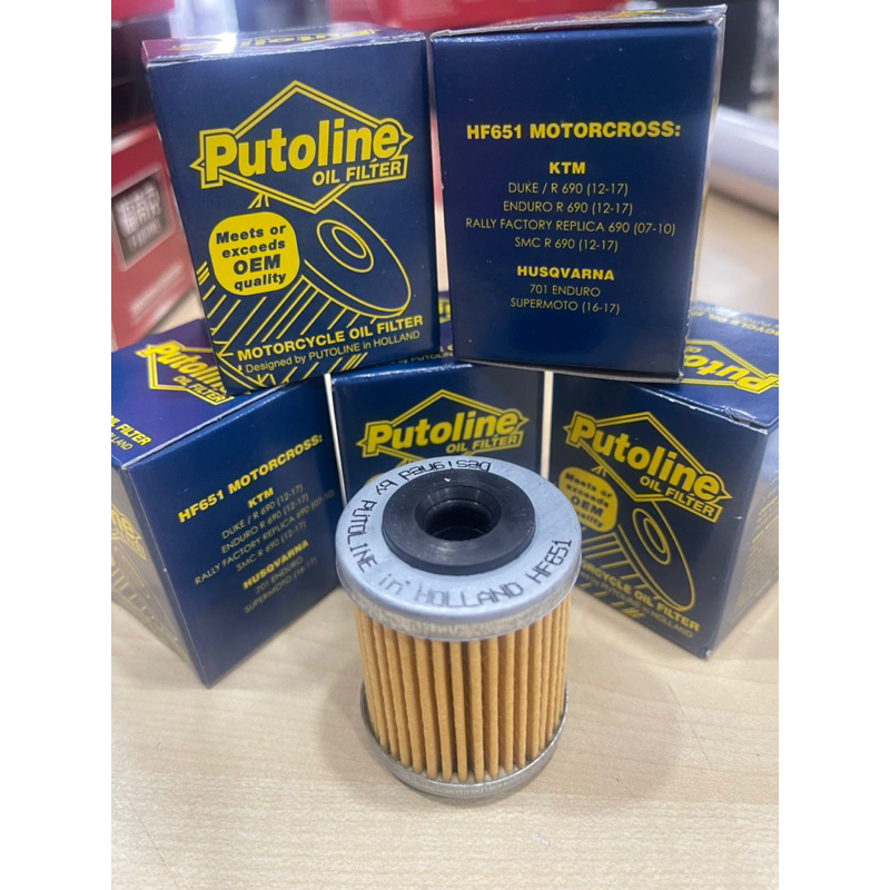 PUTOLINE OIL FILTER HF651 MOTOCROSS KTM DUKE SMC ENDURO R690 RALLY ...