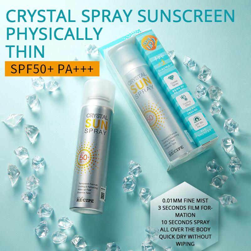 Sunscreen Spray SPF50+ Waterproof Non-Greasy Transparent Refreshing UV ...