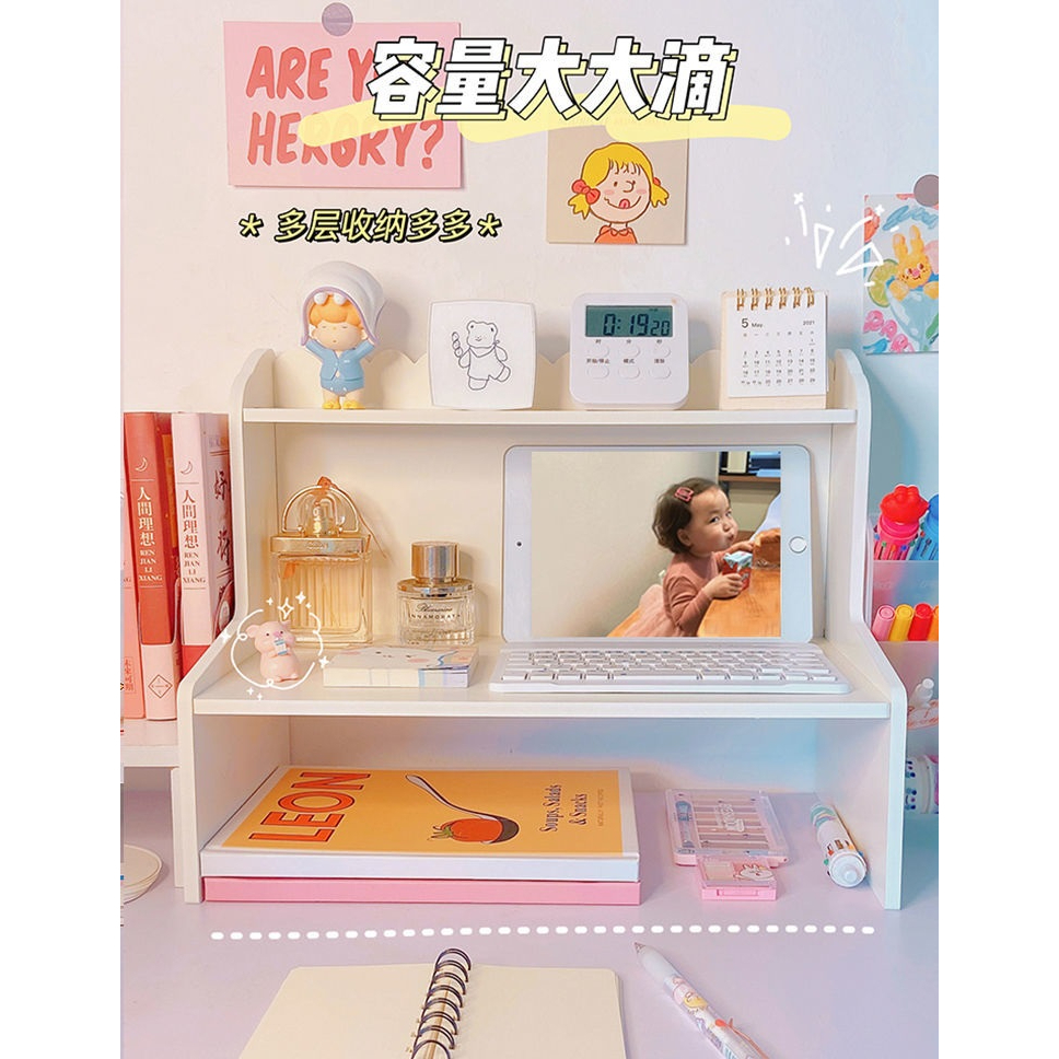 Simple bookshelf desktop storage table display shelf | Shopee Malaysia