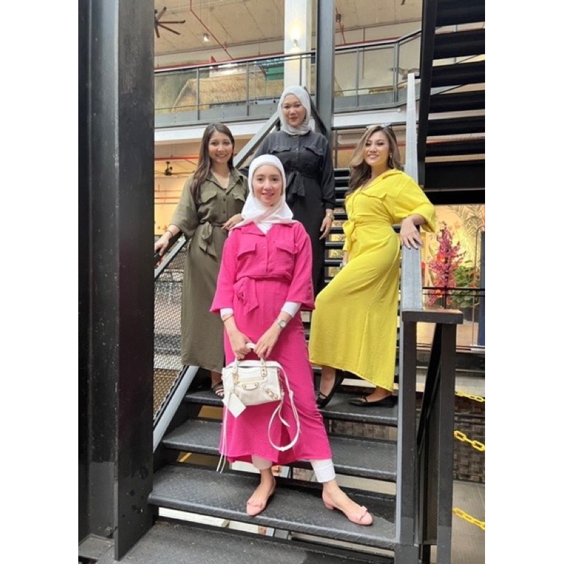 Dress in yellow (free saiz) | Shopee Malaysia