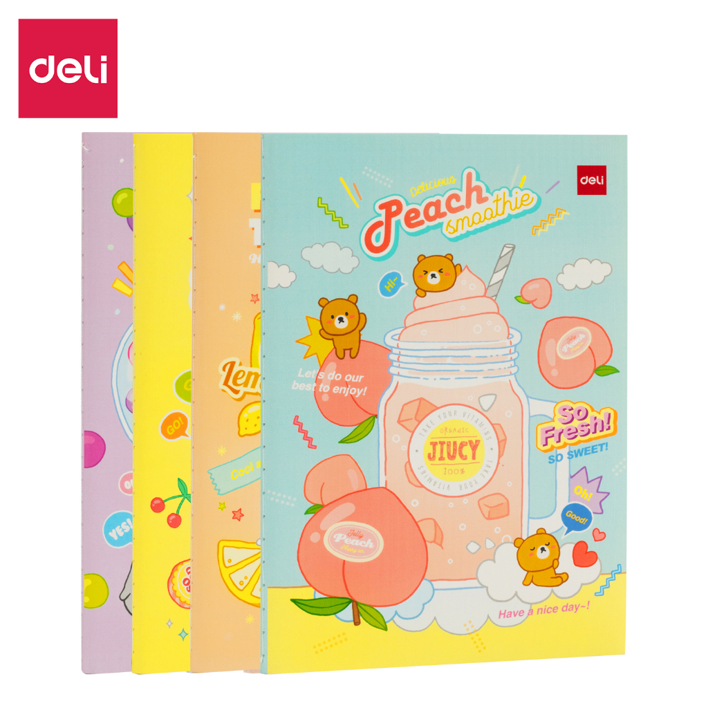 Deli Notebook ENA560 Juice And Candy Series Sewing Notebook A5 60 ...