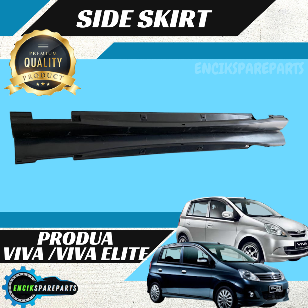 PERODUA VIVA / VIVA ELITE SIDE SKIRT LIP TEPI SET MATERIAL PP 100% ...