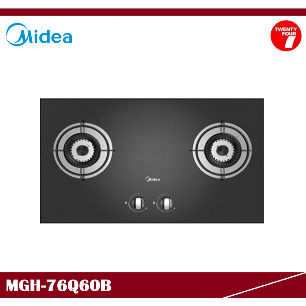 MIDEA Built-in Gas Hob with 5.2kW Burners MGH-76Q60B | Shopee Malaysia