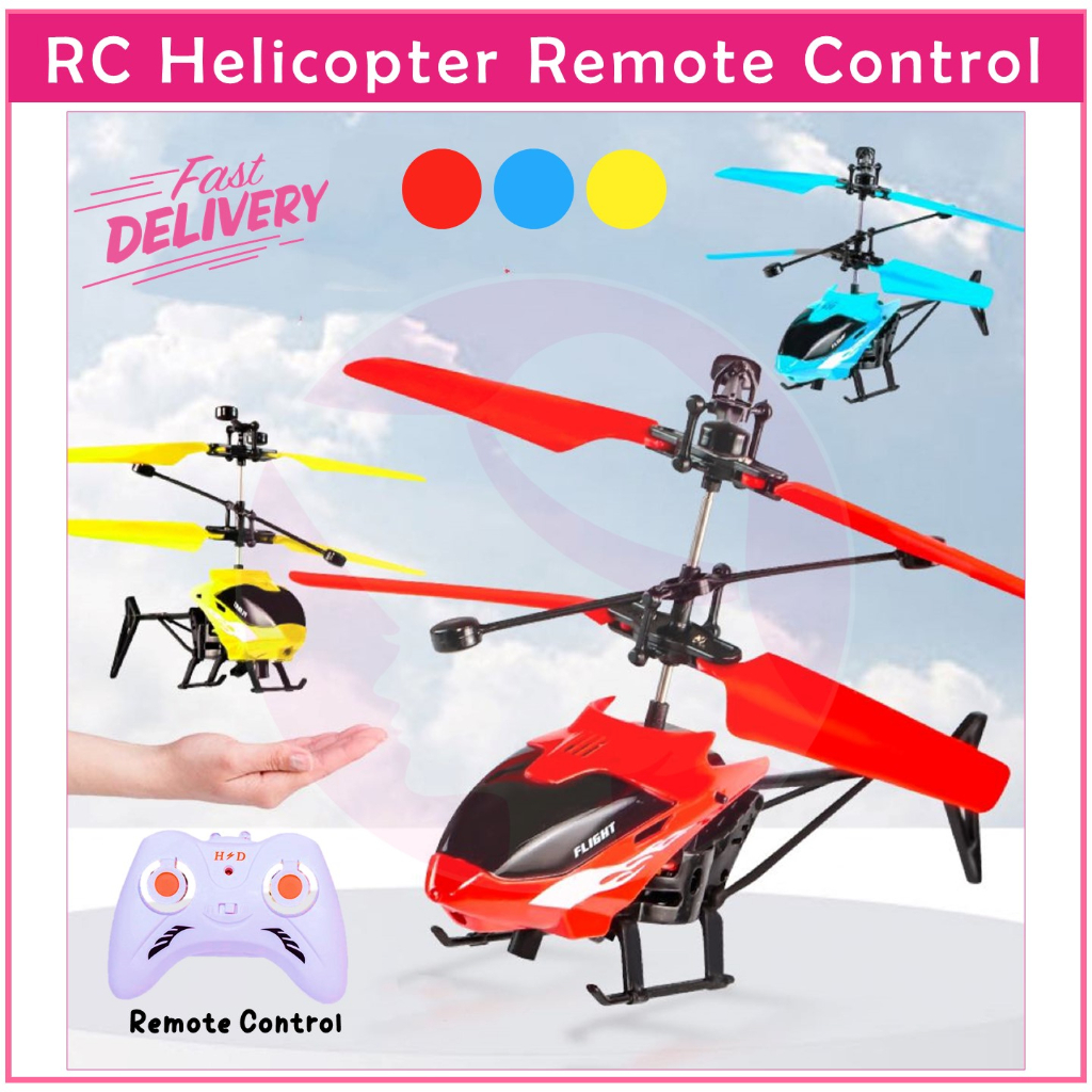 RC Helicopter Sensor REMOTE CONTROL Drone Helikopter TikTok Mainan Gyro ...