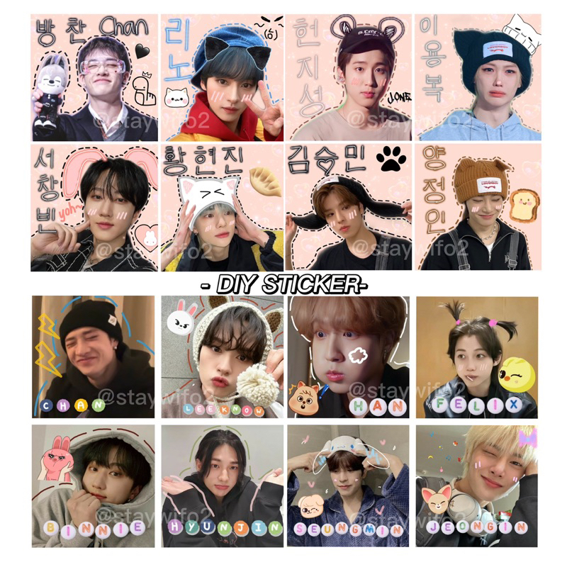 STRAY KIDS DIY sticker set 💗 | Shopee Malaysia
