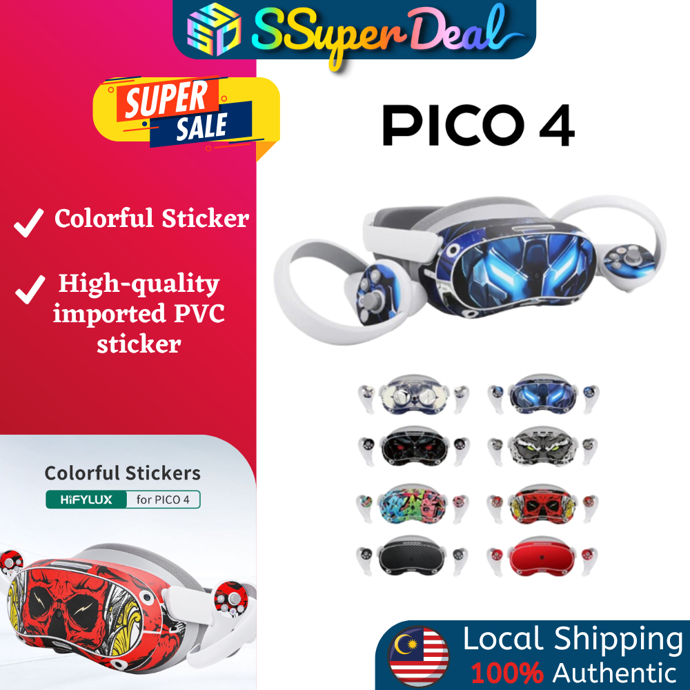 (VR Pico 4) Skin Sticker VR Headset Touch Controller PVC Sticker Wrap ...