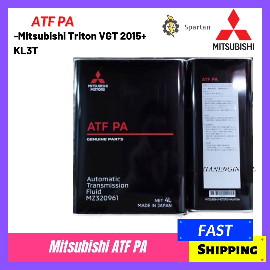 Mitsubishi ATF PA 4L- Triton VGT 2.4 2015- KL1T KL3T - Automatic ...
