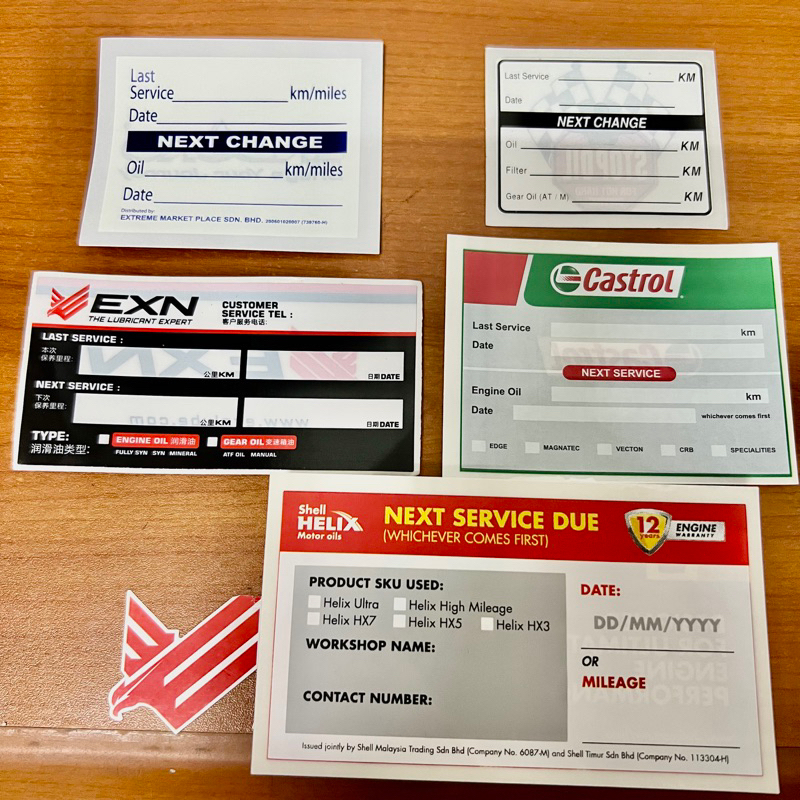 ENGINE OIL /AUTO TRANSMISSION FLUIDS MILEAGE SERVICE STICKER ...