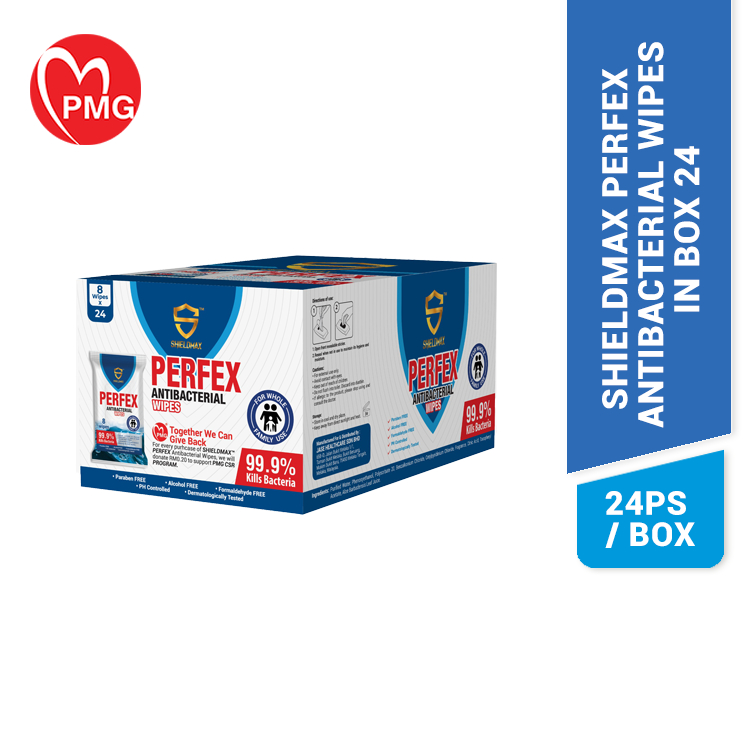 [SHIELDMAX] Perfex Antibacterial Wipes 8 Wipes / Pack (24 Pack in 1 Box ...