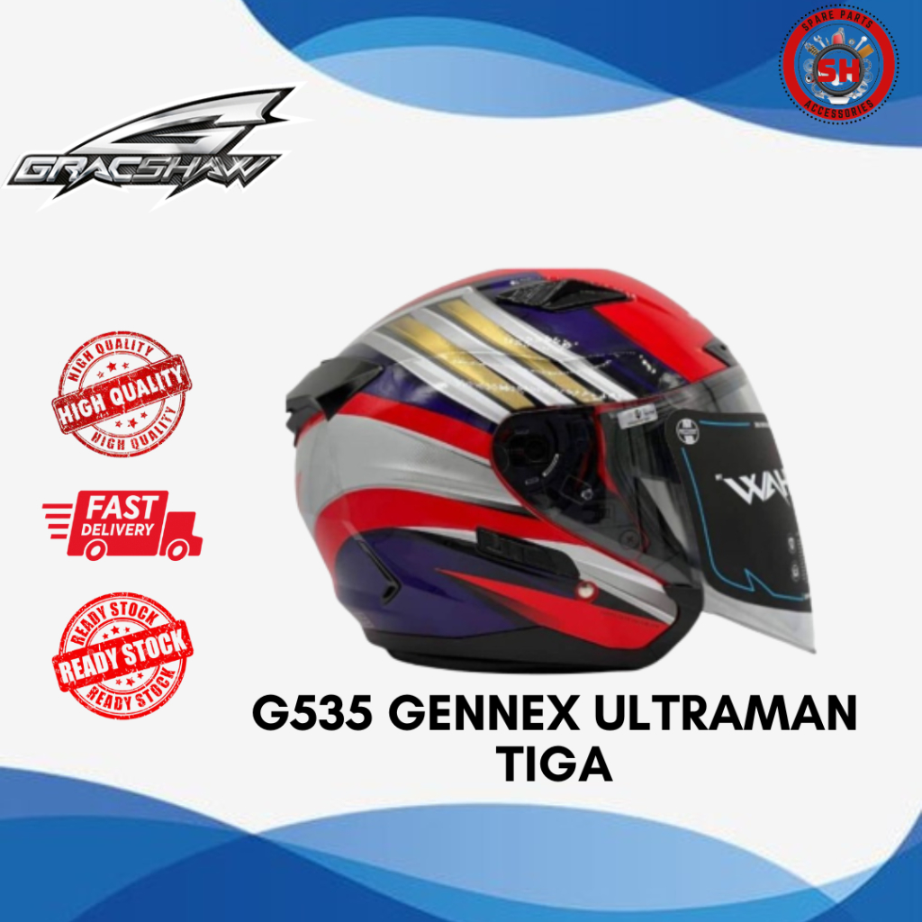 (LIMITED EDITION) Helmet Gracshaw Ultraman Tiga Gennex G535 Helmet ...