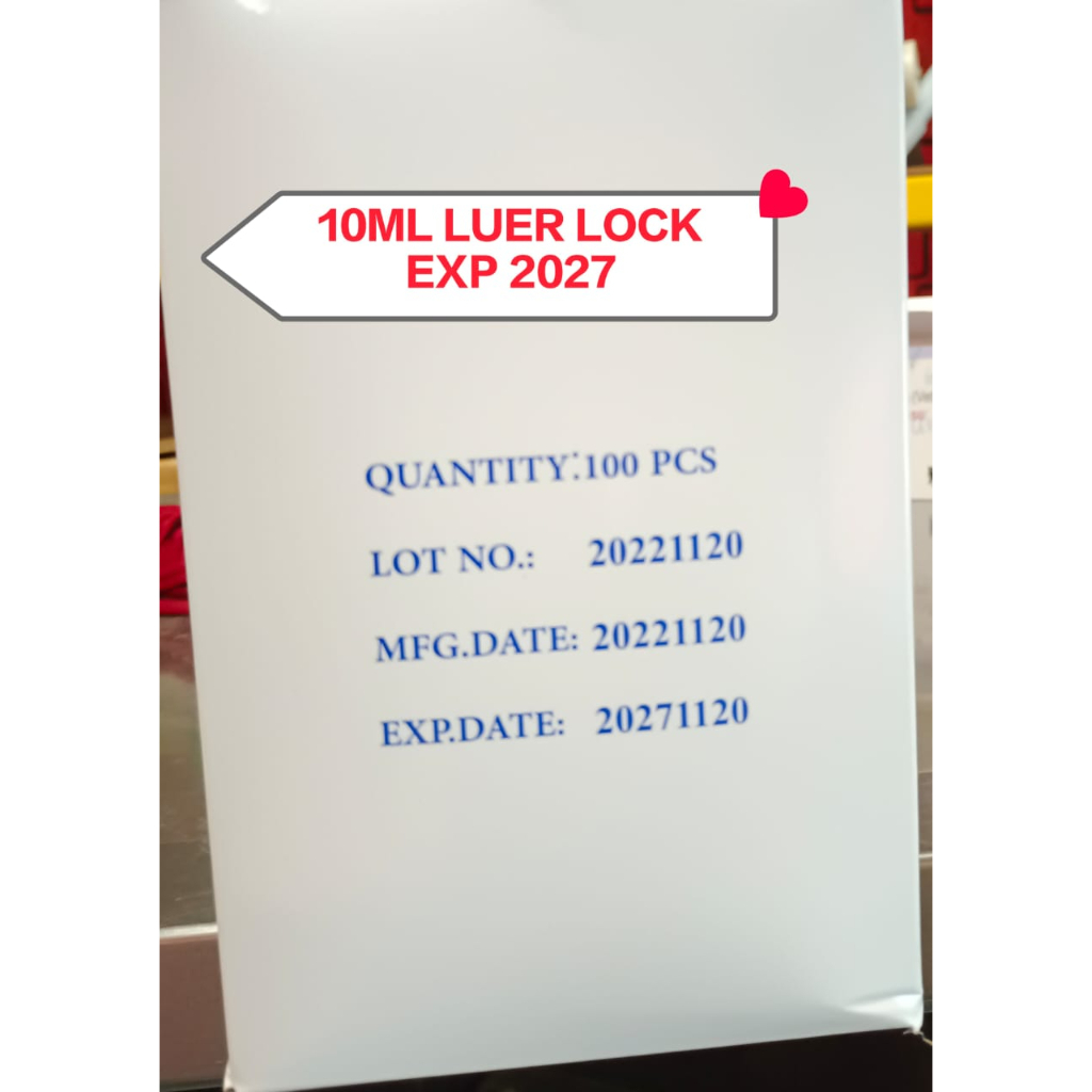 DISPOSABLE 10 ML SYRINGE 100 PER BOX EXP 2027 PICAGARI 10ML LUER LOCK ...