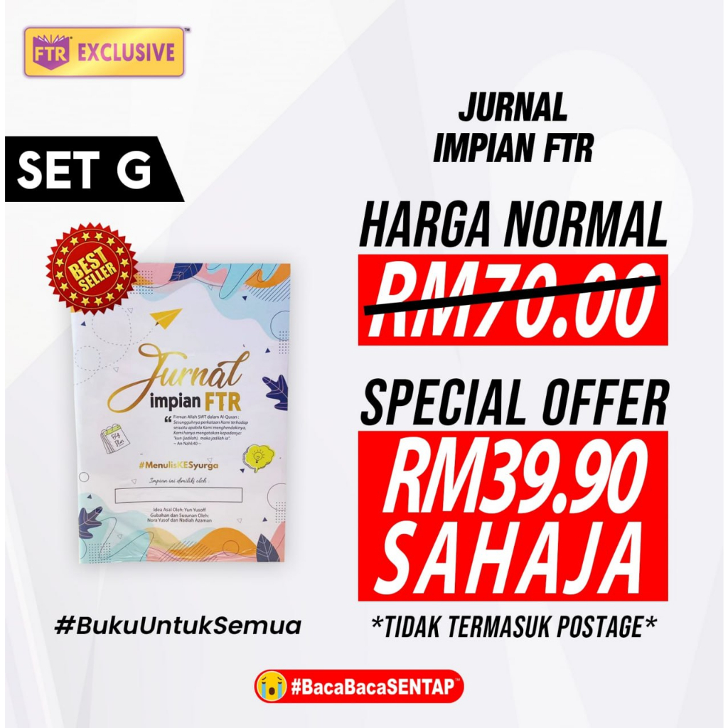 SET G - BUKU JURNAL IMPIAN FTR/CHECKLIST/AMALAN HARIAN/VIRAL | Shopee Malaysia
