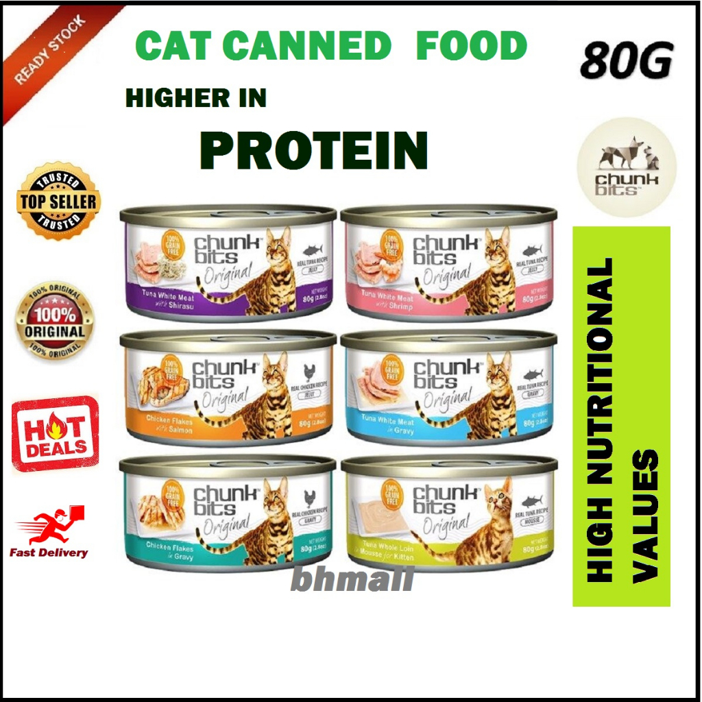 Ready Stock SUPER PREMIUM Chunk Bits Cat Can Food 80g | Shopee Malaysia