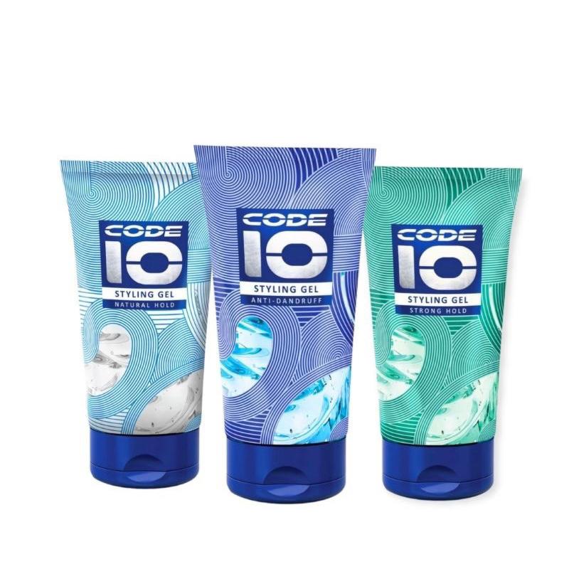 Code 10 Styling Gel 150ml ( Natural Hold / Strong Hold / Anti-Dandruff ...