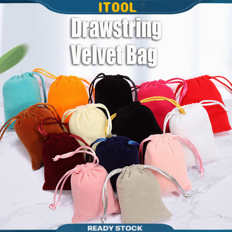 Drawstring Velvet Bag Lucky Storage Beam Mouth Small Cloth Packaging ...
