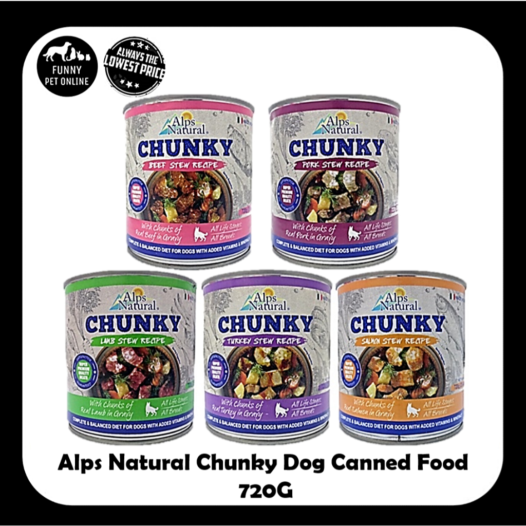 Alps Natural Chunky Dog Wet Canned Food 720G #Dog Canned Food #Wetfood ...