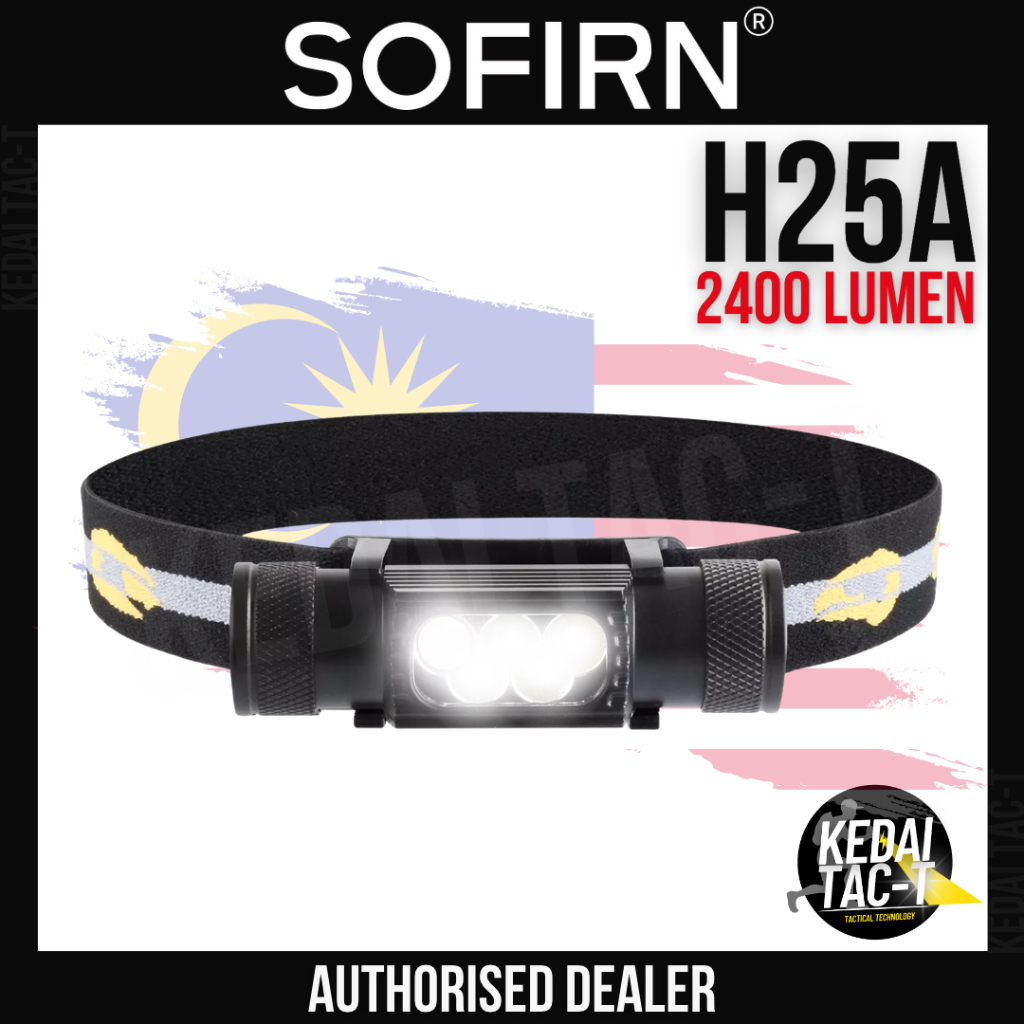 SOFIRN H25A - 2400 LUMEN Dual LED Rechargeable Headlamp Full Set with ...