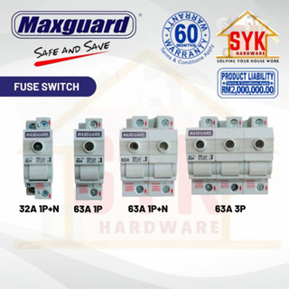 SYK Maxguard Switch Fuse FS Series Main Switch 1 Pole 3 Pole 32A 63A ...