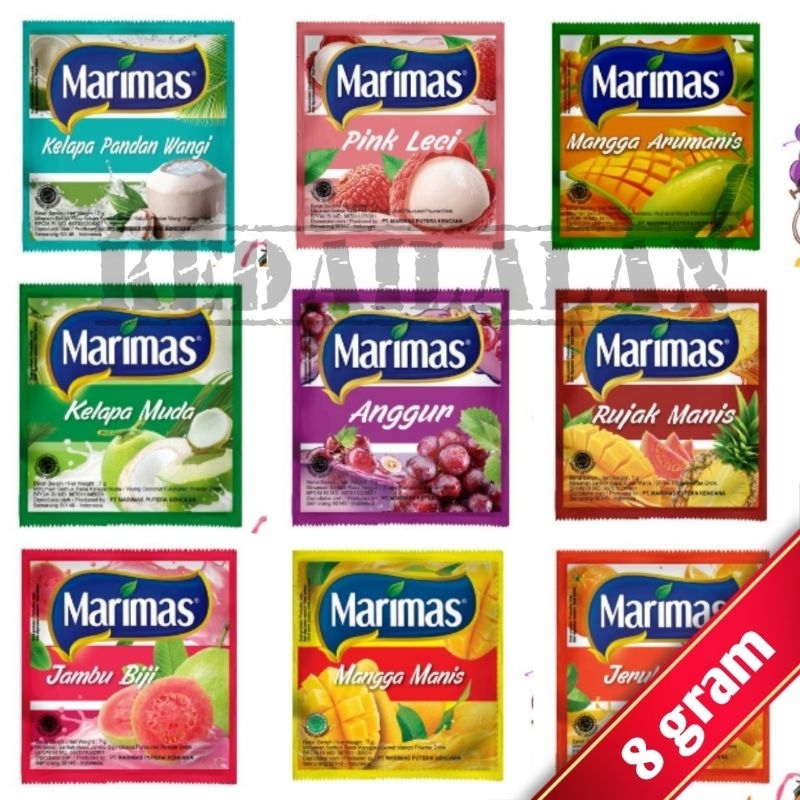 [1 pcs] MARIMAS Serbuk Minuman mangga limau oren strawberry anggur ...