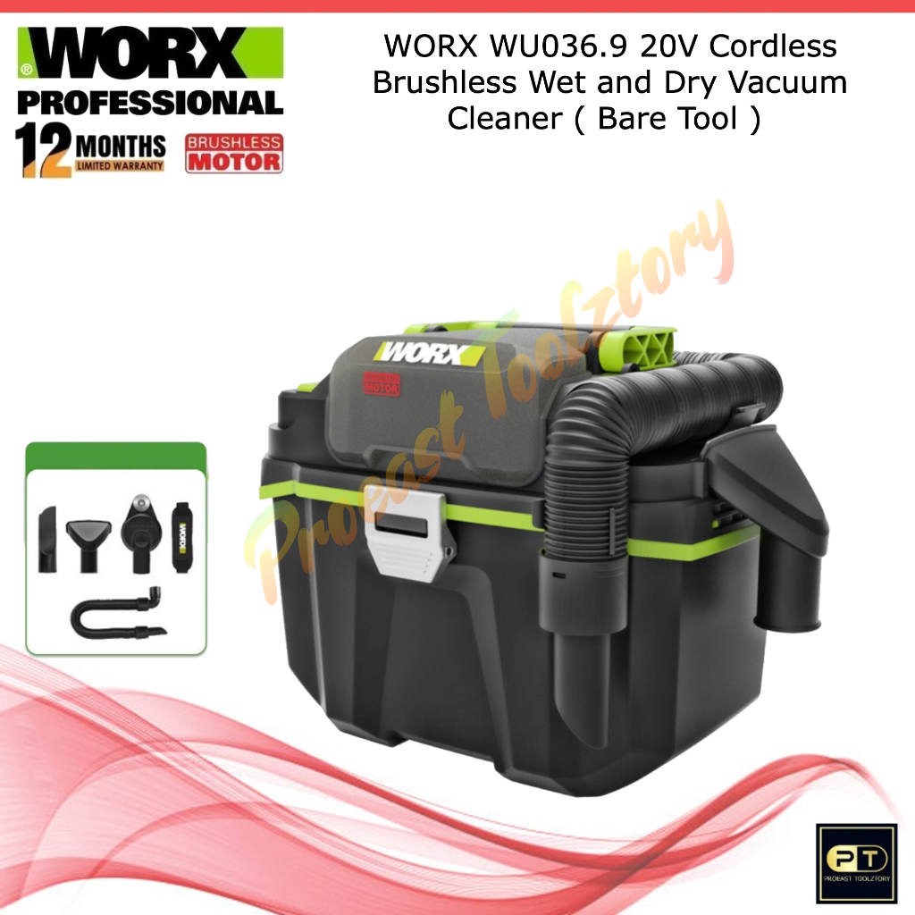 WORX WU036.9 20V Cordless Brushless Wet and Dry Vacuum Cleaner ( Bare Tool ) VT | Shopee Malaysia