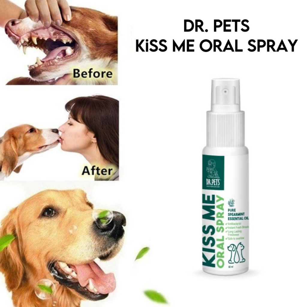 Dr Pets Kiss Me Oral Spray 60ml Bad Breath Mouth Spray for Cats & Dogs ...