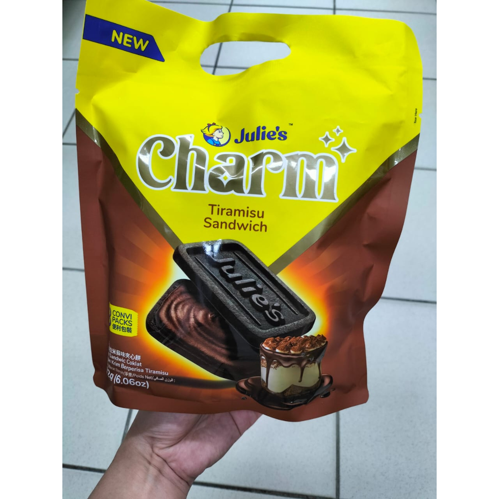 JULIE'S CHARM TIRAMISU/DOUBLE CHOCOLATE SANDWICH 172G**WITH FREE GIFT ...