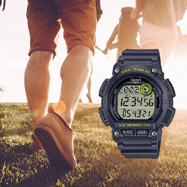 Jam Tangan Lelaki Digital CASIO digital pointer step counter sports series watch WS-2100H-8AVCF ...