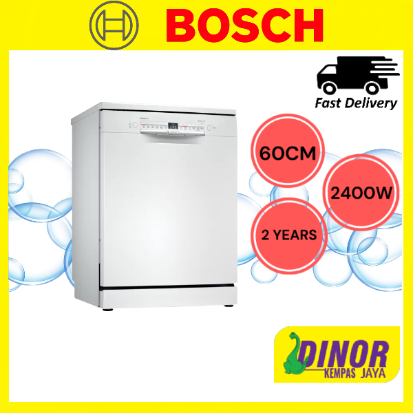 BOSCH SMS2IVW01P Series 2 Freestanding Dishwasher 60 cm (White ...