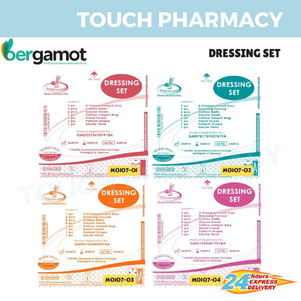 BERGAMOT M0107 Medtopia Sterile Dressing Set (0/1/2/3 FORCEPS) 1'S | Shopee Malaysia