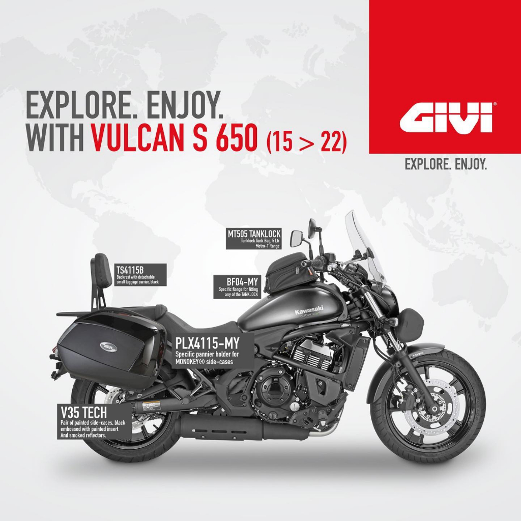 GIVI PLX4115 SIDE BOX RACK FOR KAWASAKI VULCAN S 650(2015-2020)/GIVI ...