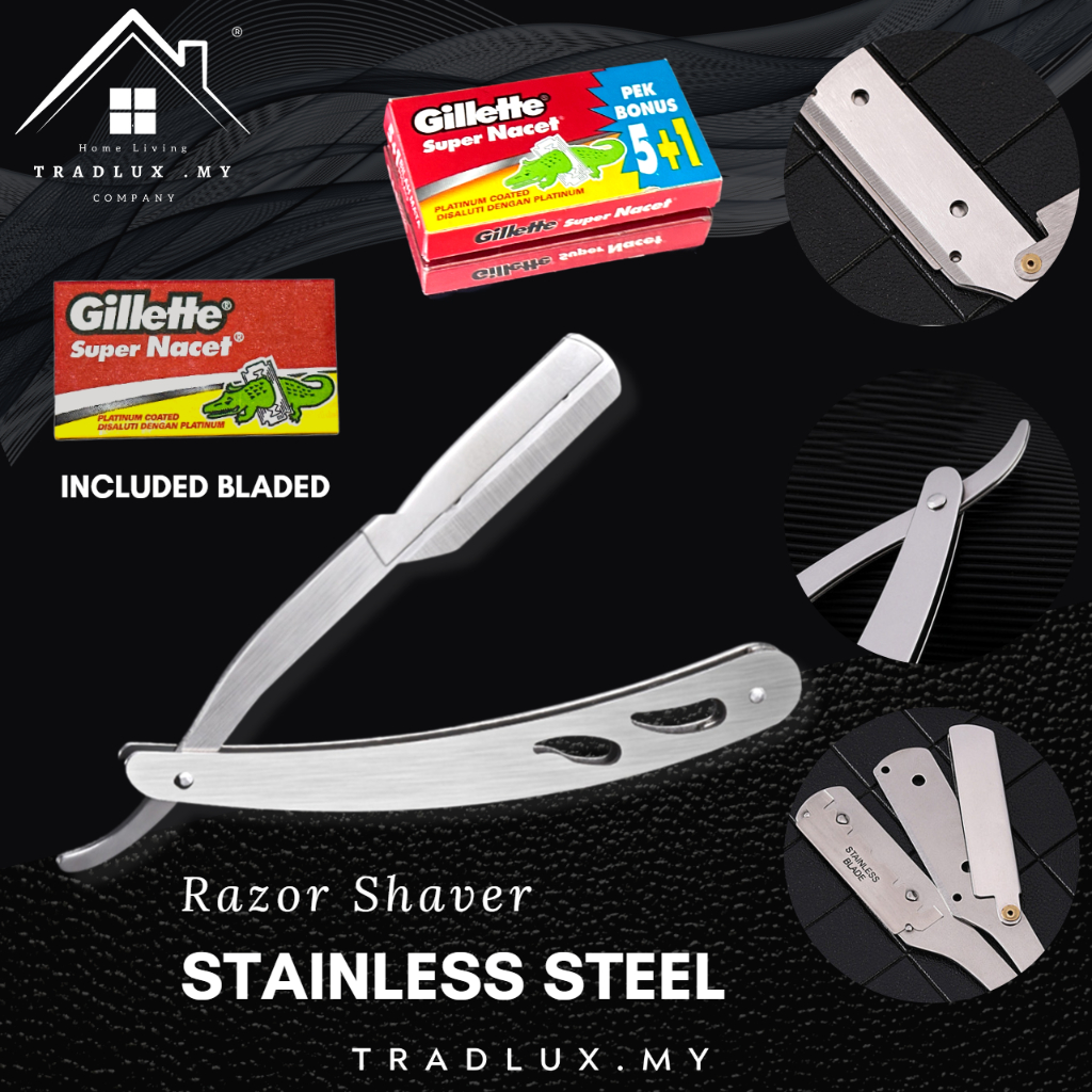 Tradlux Straight Barber Edge Razors Folding Stainless Steel Shaving ...