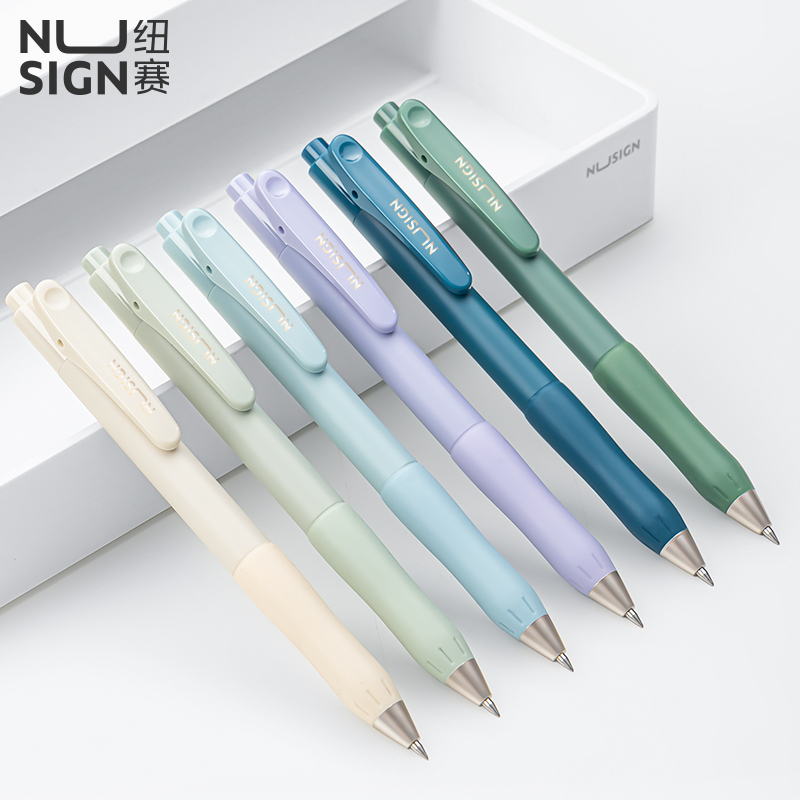 Deli Gel Pen NS576 Nusign Series 0.5mm Black Ink Morandi Colour Pens ...