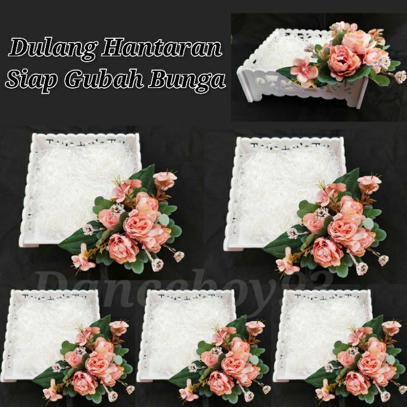 Dulang hantaran siap gubah pallet putih/Dulang siap gubah bunga khawin ...