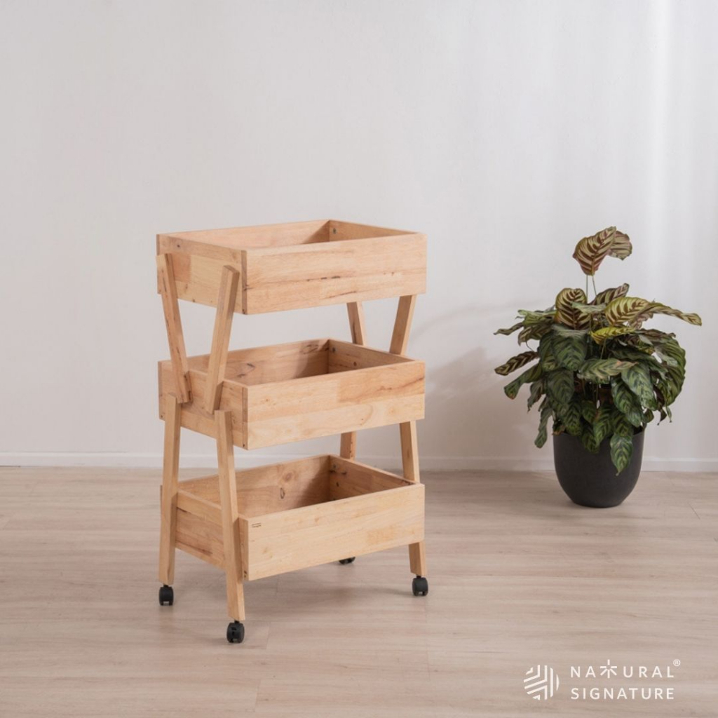 Natural Signature 0139 California Storage Trolley/Kitchen Trolley/Cafe ...