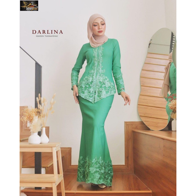 DARLINA KEBAYA - Green Turquoise | Shopee Malaysia