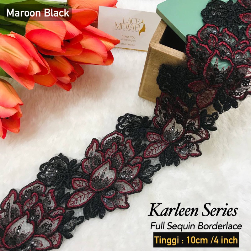 BORDER LACE SULAM SIMPLE KEMAS TINGGI MANIK CANTIK SESUAI UNTUK RENDA ...