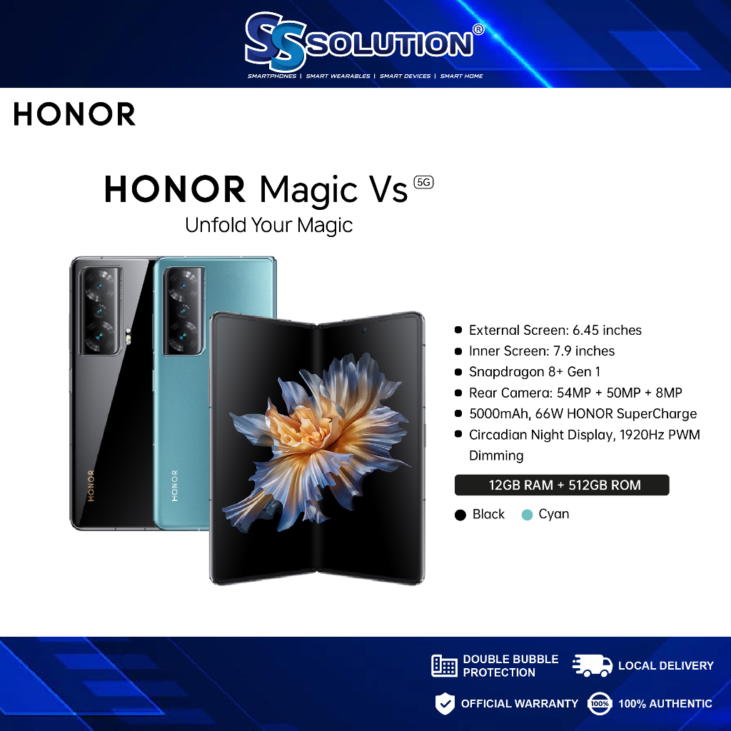 Spesifikasi dan harga Honor Magic Vs di Malaysia - TechNave BM